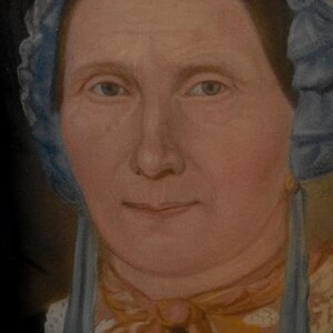 Awesome Colonial Lady in Blue Bonnet Portrait Pillow - Etsy