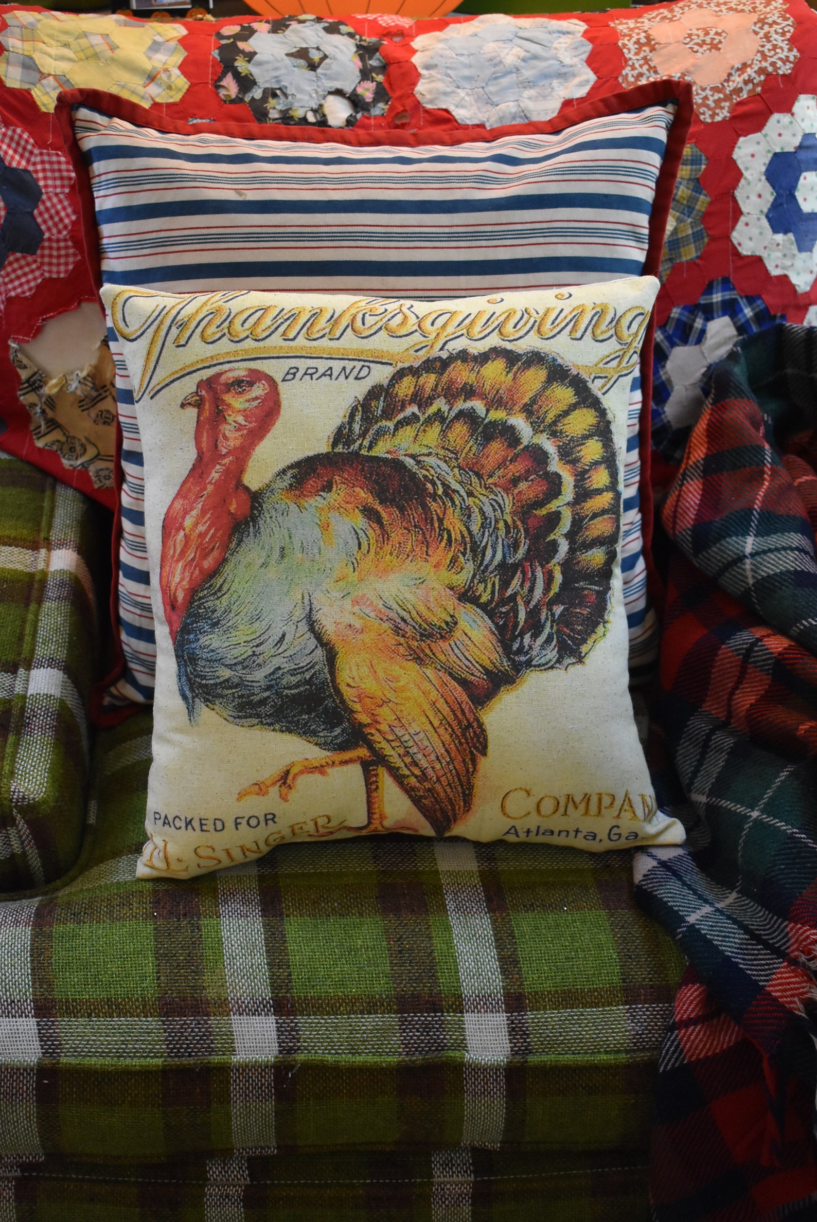 Happy Thanksgiving Turkey Brand Ad Label Dinner Party - Etsy