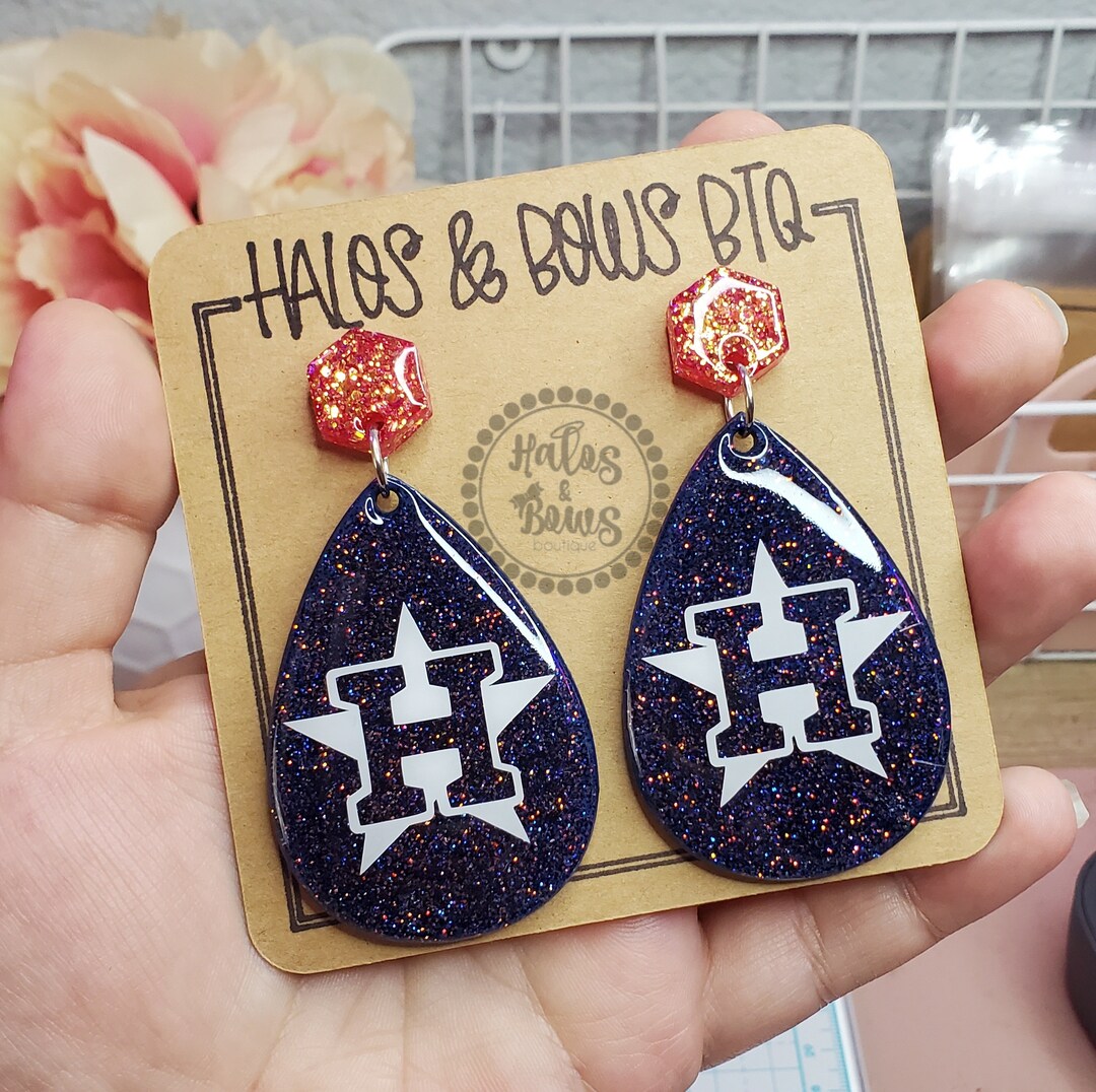 Houston Astros Statement Earrings - Etsy