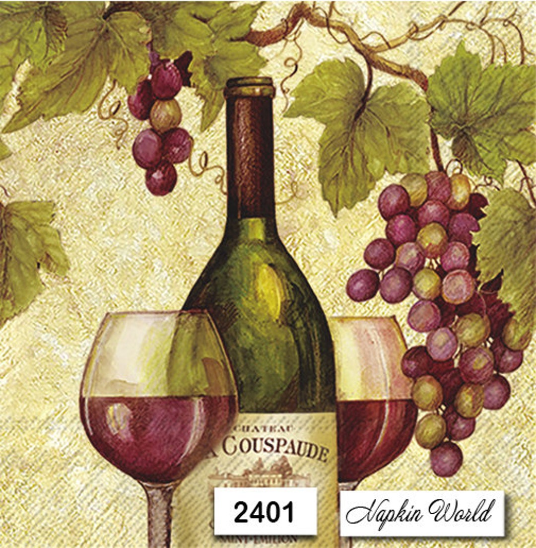 FREE SHIP - Two Paper Luncheon Decoupage Art Craft Napkins - (design ...