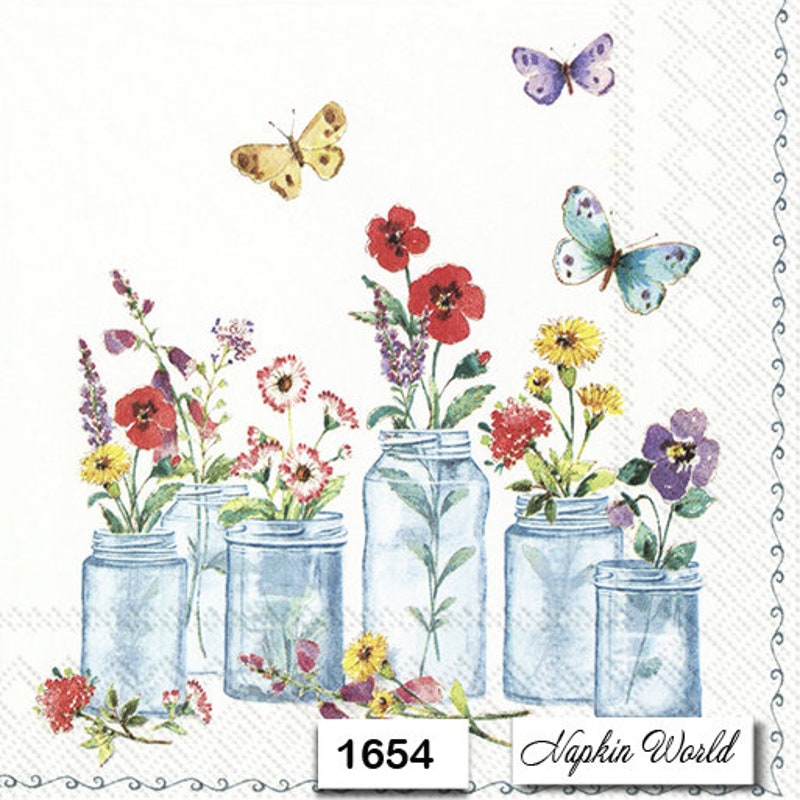 Decoupage on Glass Vases - Etsy