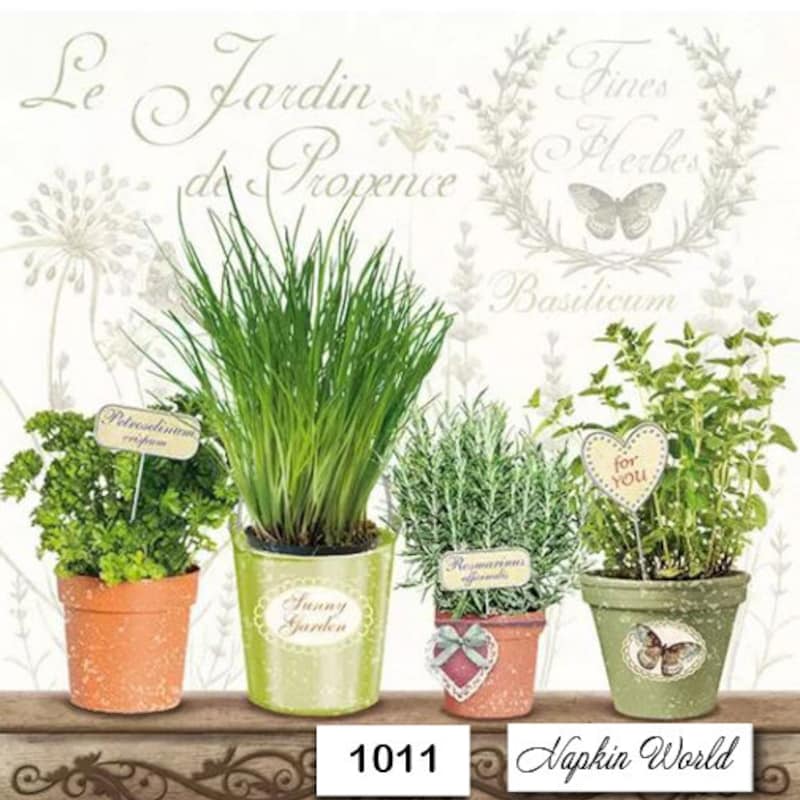 Herb Napkin for Decoupage - Etsy