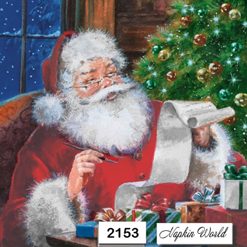Santa Checking His List - Etsy