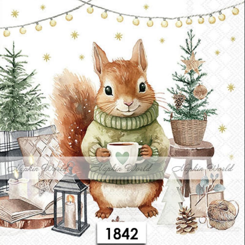 Winter Squirrel Mug - Etsy