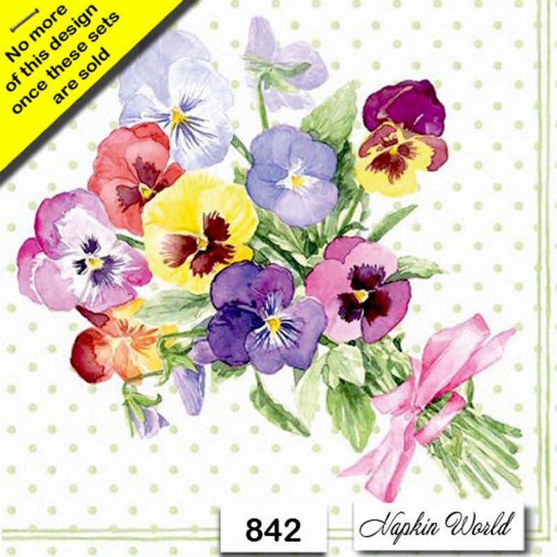 Pansy Bouquet - Etsy
