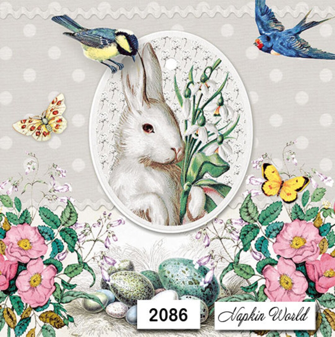 FREE SHIP - Two Paper Luncheon Decoupage Art Craft Napkins - (design ...