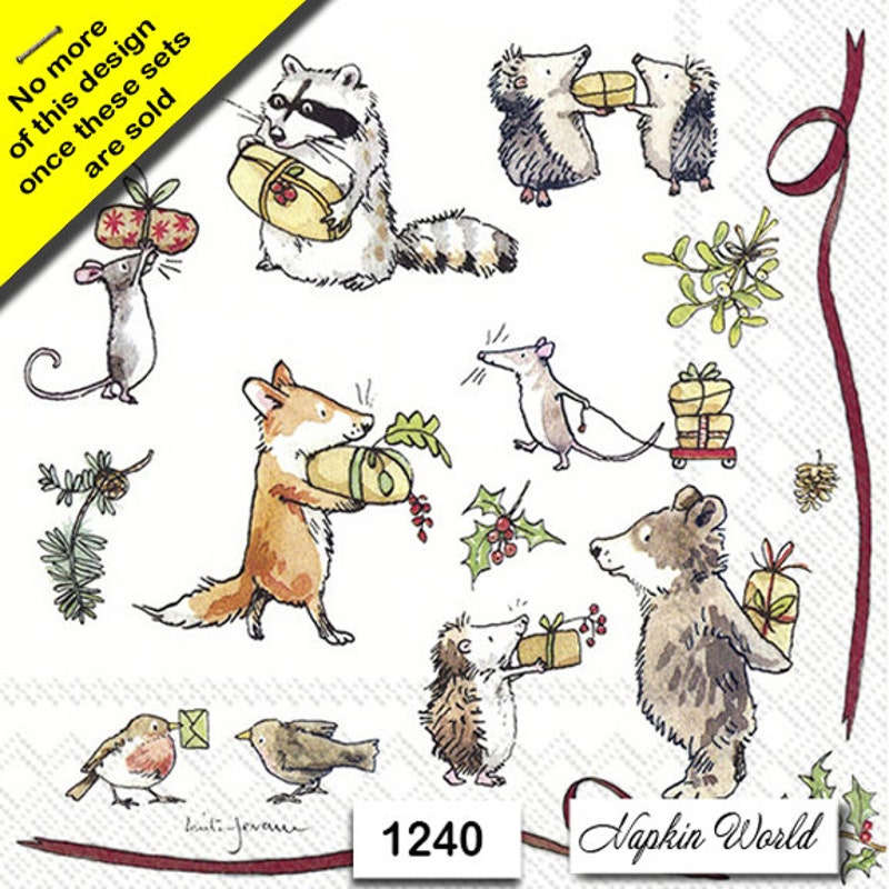 Foxes Decoupage Napkins - Etsy