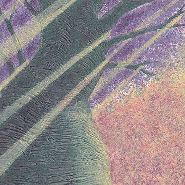 Purple Tree Painting - Etsy