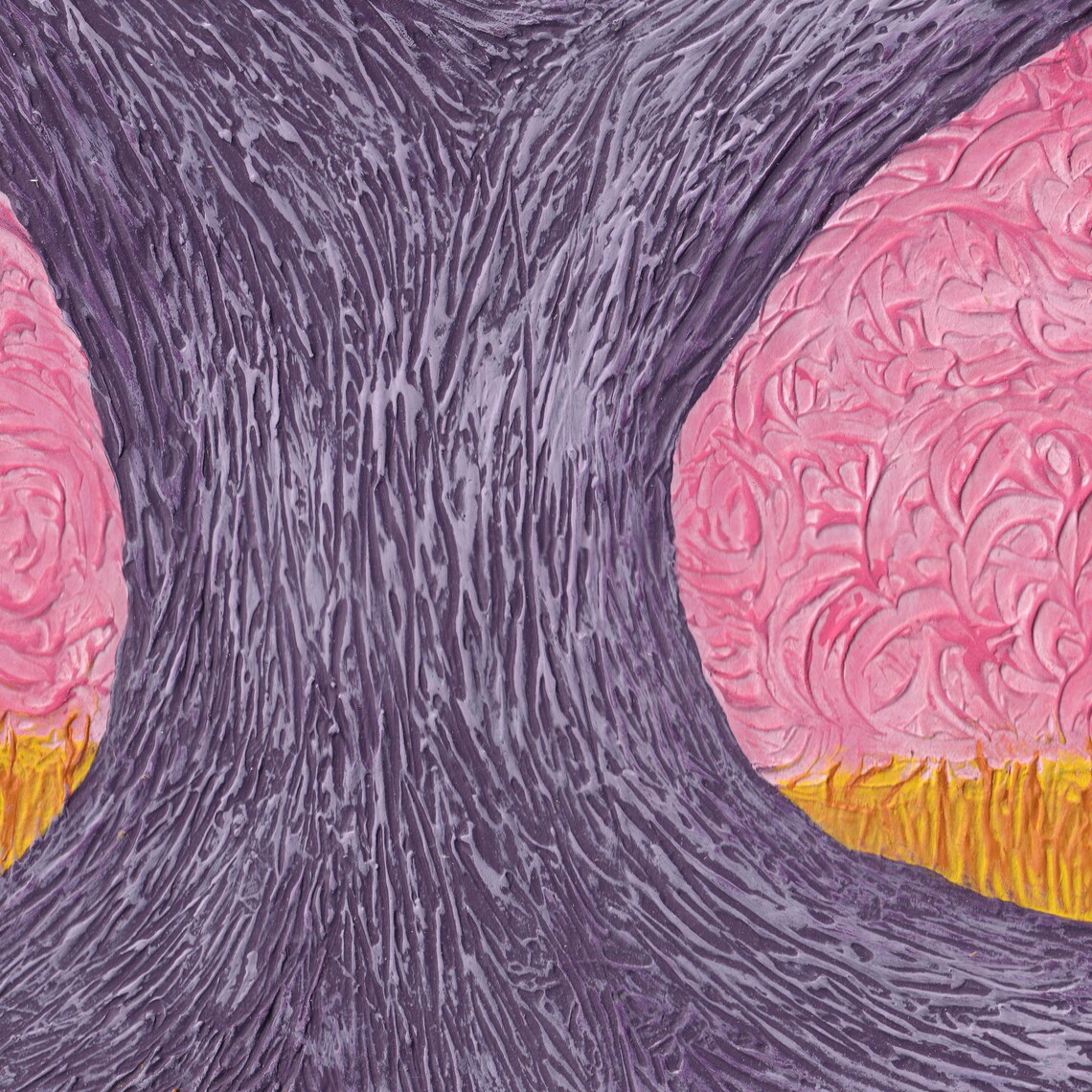 All the Texture Purple Tree Painting - Etsy
