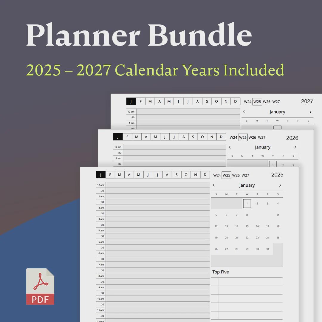 2025–2027 Calendar Planner Bundle - Remarkable Tablet - Etsy