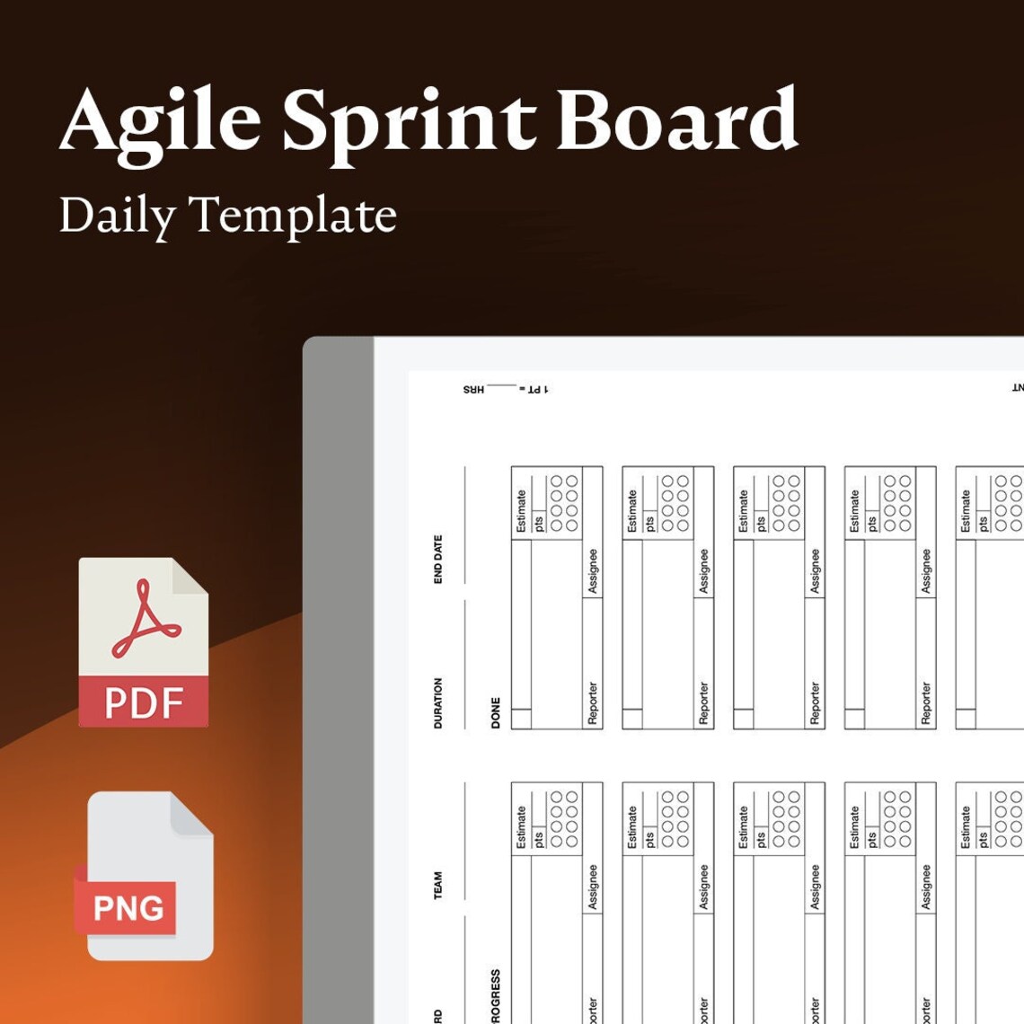 Agile Sprint Board Template - Etsy