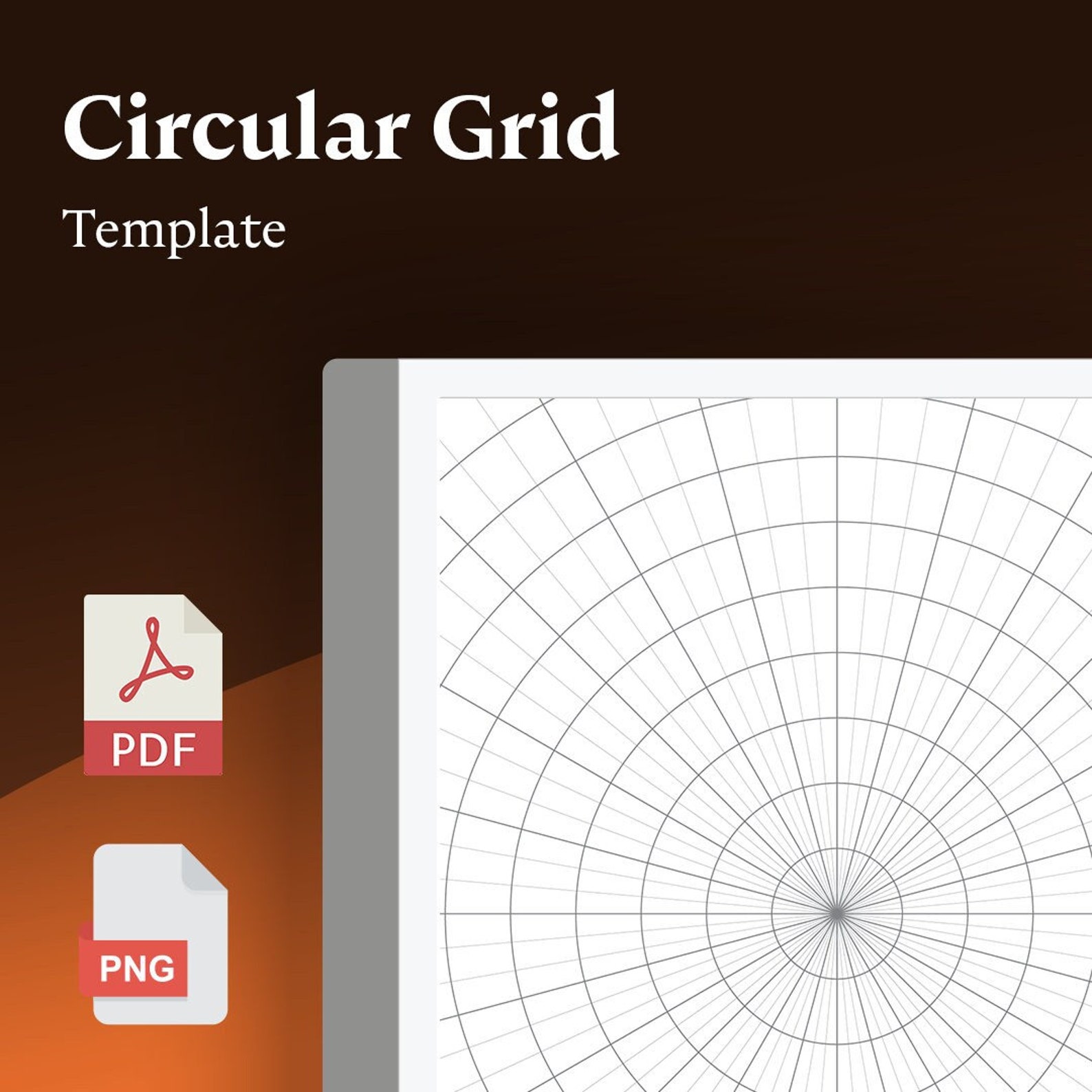 Circular Grid Template - Etsy