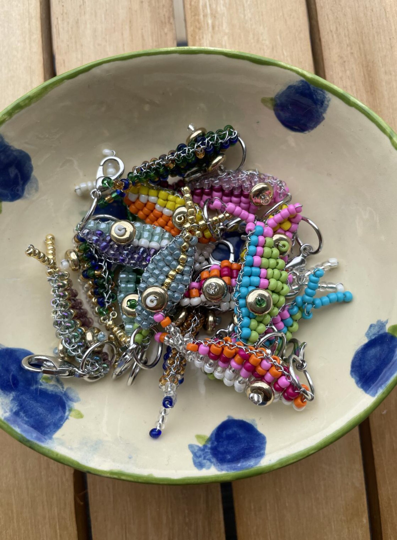 Seed Bead Fish Charm - Etsy