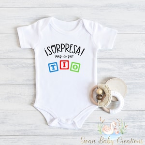 Sorpresa Vas a Ser Tio Baby Bodysuit: Uncle Announcement - Etsy