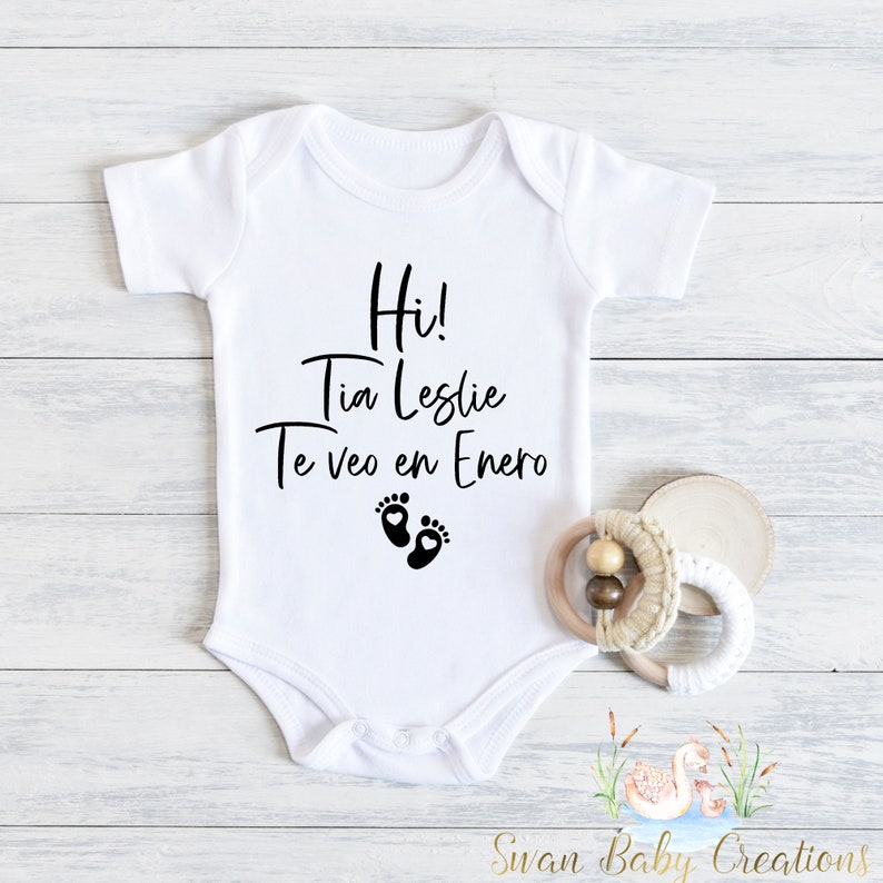 Hi Auntie Baby Bodysuit: Aunt Pregnancy Announcement Gift - Etsy
