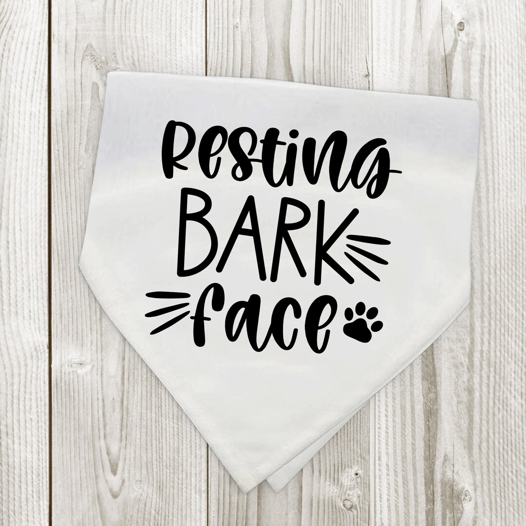 Resting Bark Face Dog Bandana: Custom Pet Accessories - Etsy
