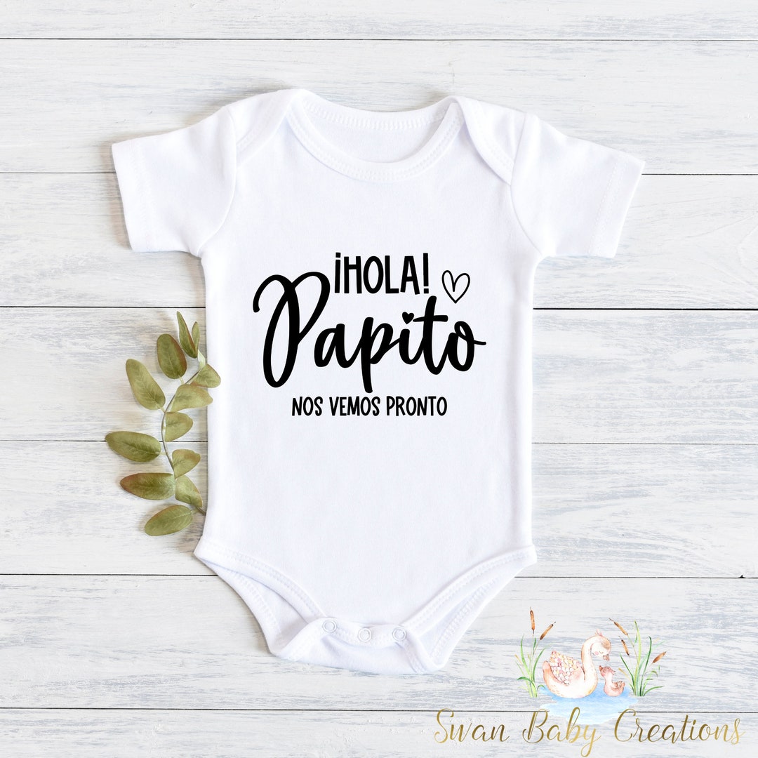 Hola Papito , Spanish Pregnancy Announcement to Husband, New Dad Gift ...