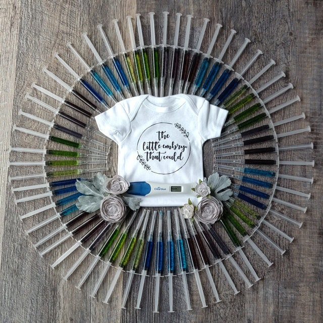 IVF Baby Announcement Bodysuit: Little Embryo Miracle Outfit - Etsy