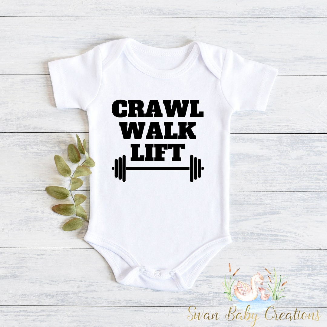 Crawl Walk Lift Baby Bodysuit: Future Crossfit Buddy, Fitness Gift - Etsy