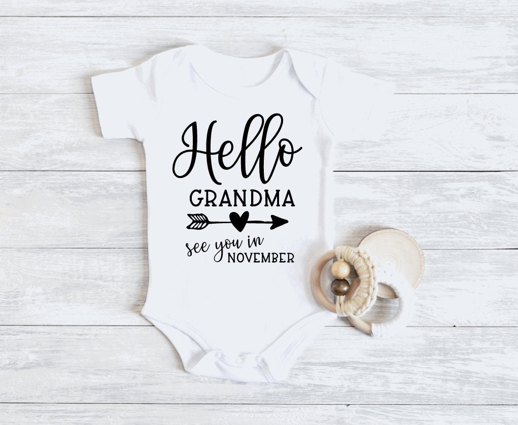 Hello Grandma Hello Grandpa Baby Announcement Pregnancy - Etsy