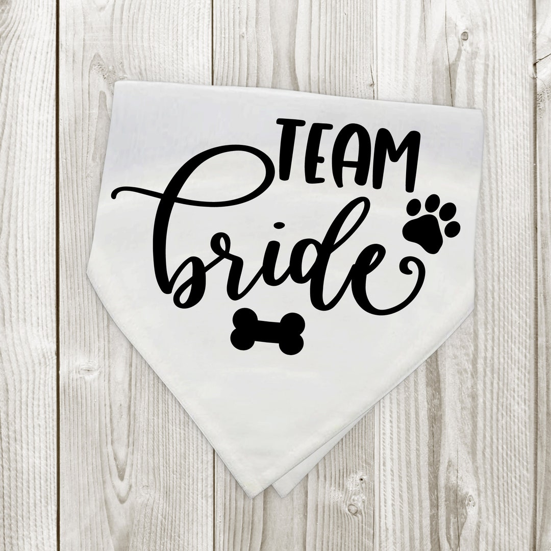 Team Bride Dog Bandana, Bridal Party, Proposal Announcement, Engagement ...