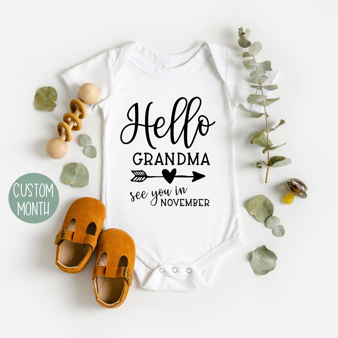 Hello Grandma Hello Grandpa Baby Announcement Pregnancy Announcement ...