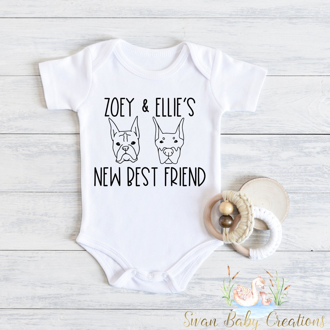 100 Breeds New Best Friend Baby Shirt Custom Dog Breed Baby Shower Gift ...