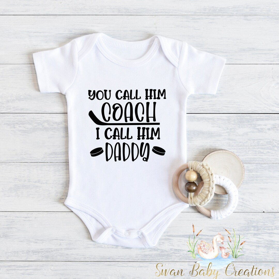 Hockey Dad Baby Bodysuit: Coach Gift, Matching Hockey Shirts - Etsy