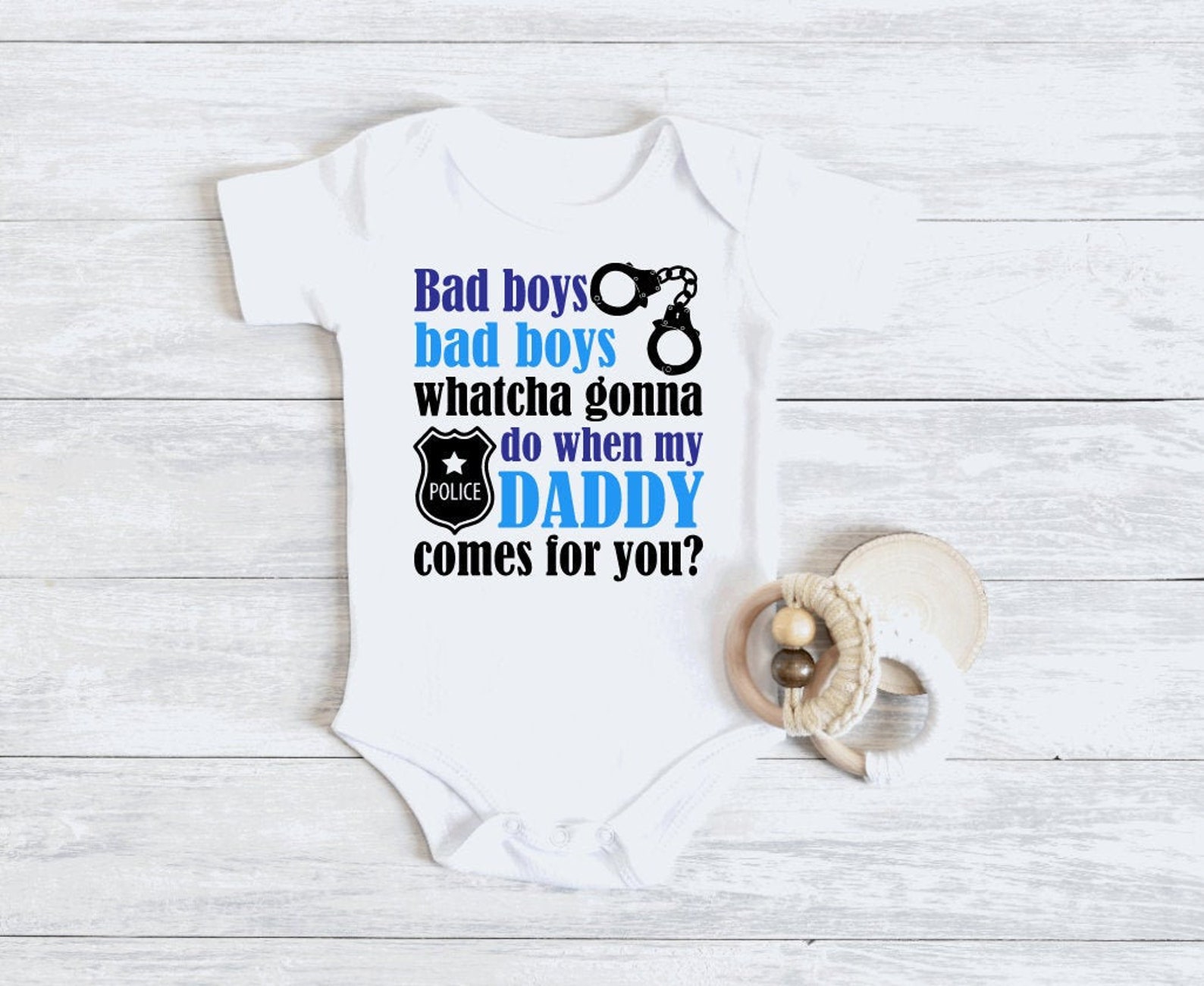 Police Baby Clothes: "bad Boys" Funny Baby Bodysuit - Etsy