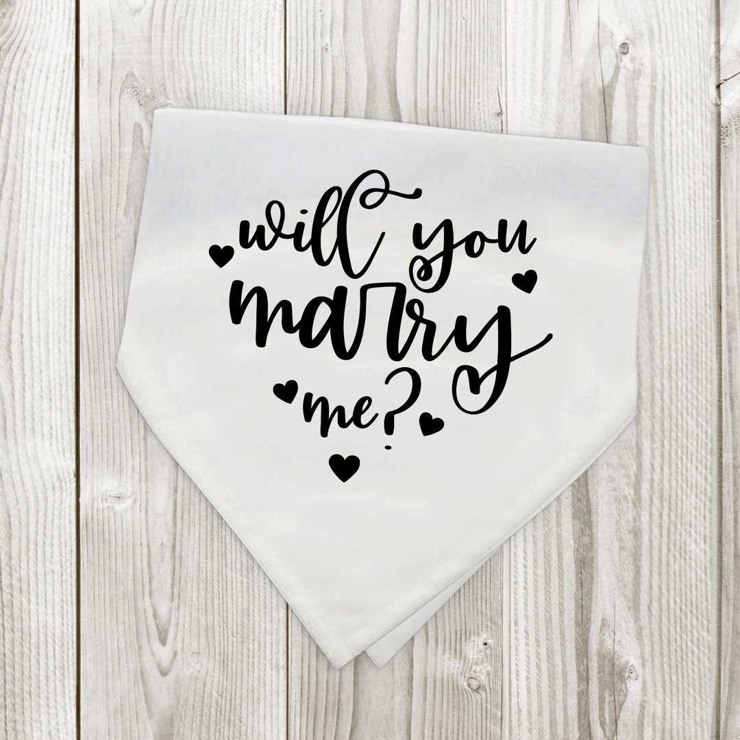 Will You Marry Me Pet Bandana: Proposal Dog/cat Bandana - Etsy