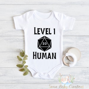 Level One Human Baby Bodysuit: Funny Gamer Gift - Etsy