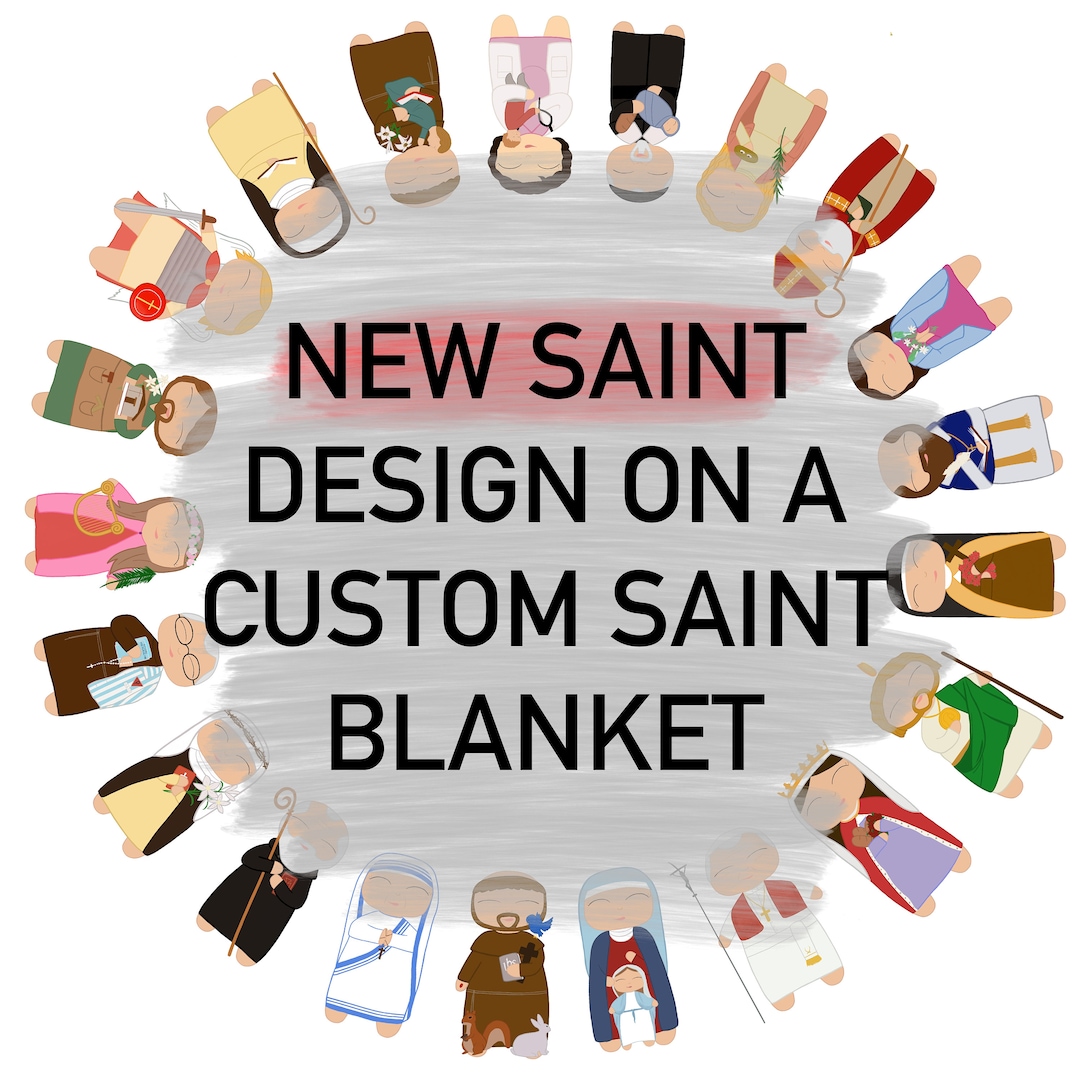 New Saint Design on Custom Saint Blanket - Etsy