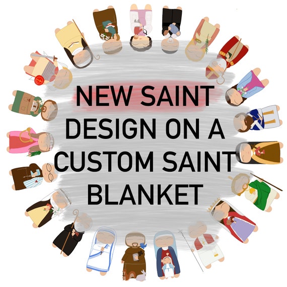 New Saint Design on Custom Saint Blanket - Etsy