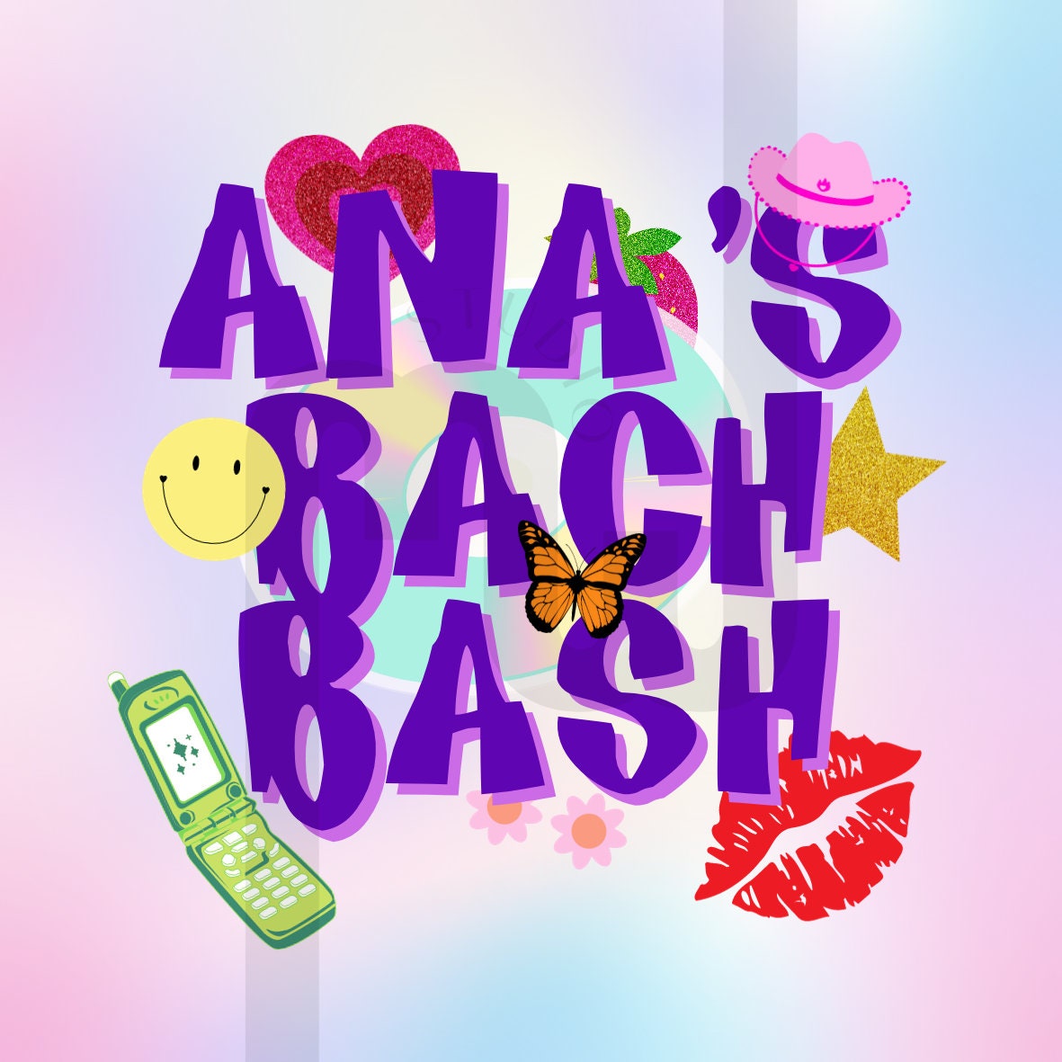 Y2K Bachelorette Set: Logo, Itinerary, Welcome Sign - Etsy