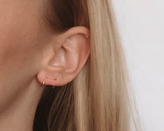 Bar Double Piercing | Etsy