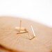 ERIN Double Short Threader Earrings With Bar / 22 Gauge / 14k - Etsy