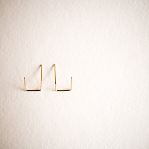 ERIN Double Short Threader Earrings With Bar / 22 Gauge / 14k - Etsy
