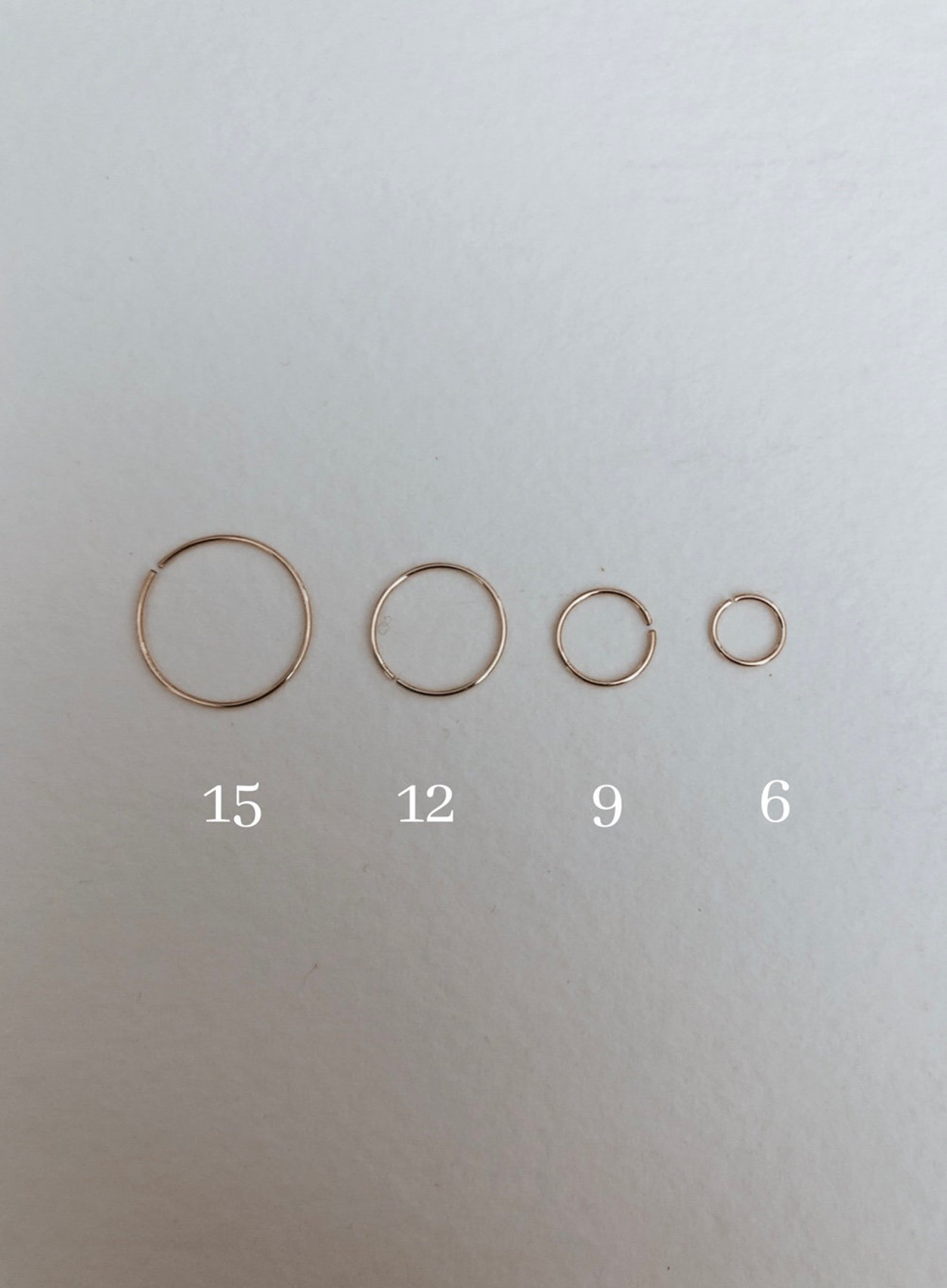 6mm Tiny Hoops Earrings / 18 or 22 Gauge / 14k Yellow or Rose - Etsy