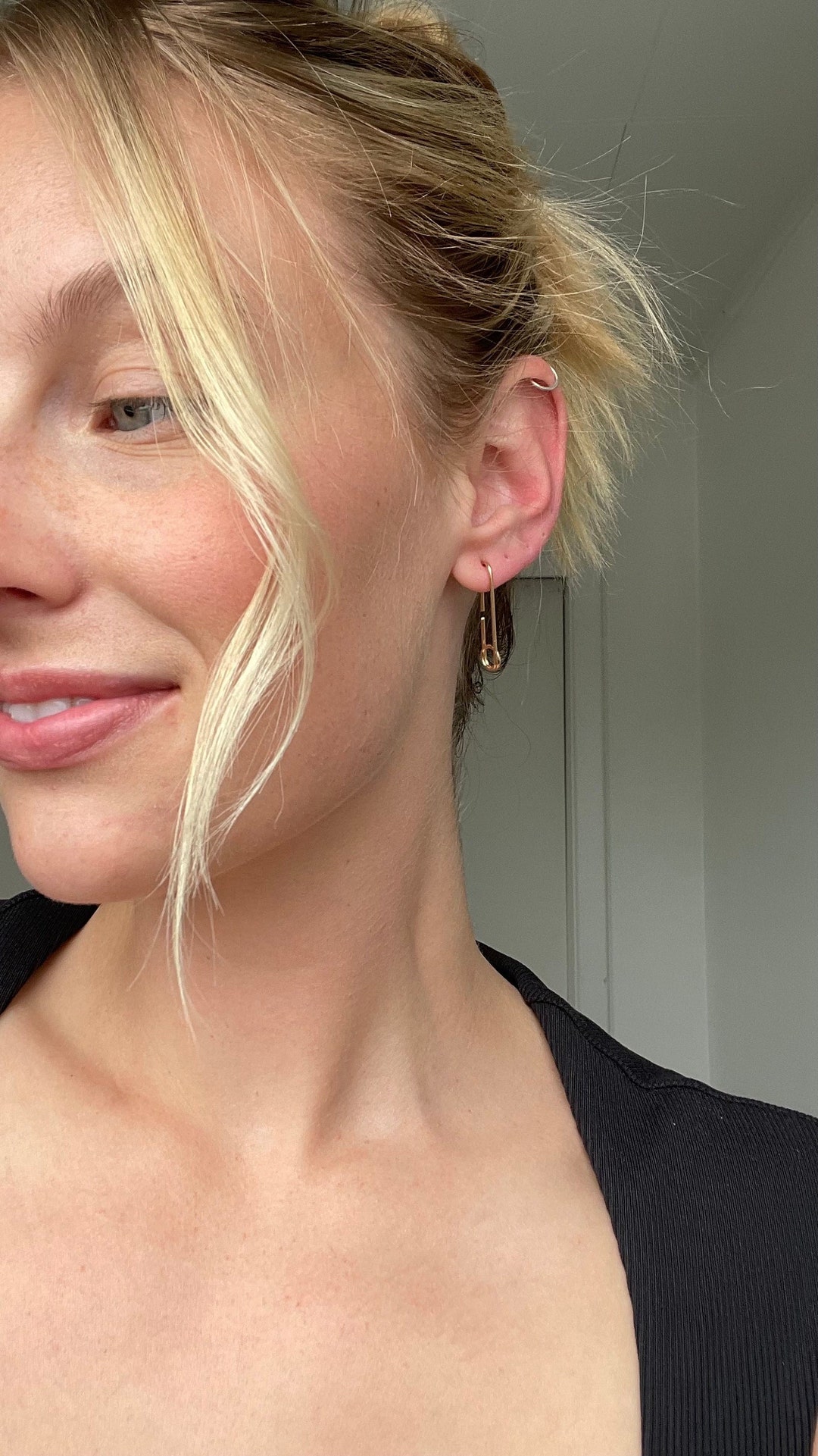 Safety Pin Threader Earrings / 18 Gauge / 14k Gold Fill, Sterling ...