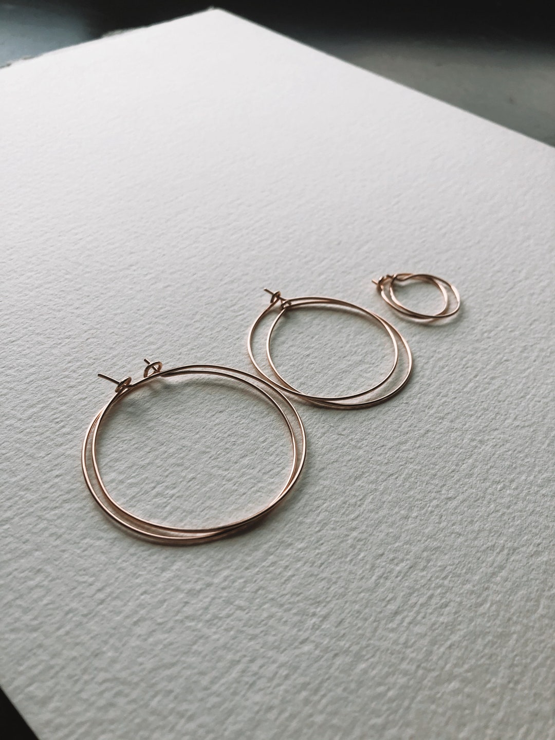 Basic Hoop Earrings With Clasp Back / 18 Gauge / 14k Gold Fill ...