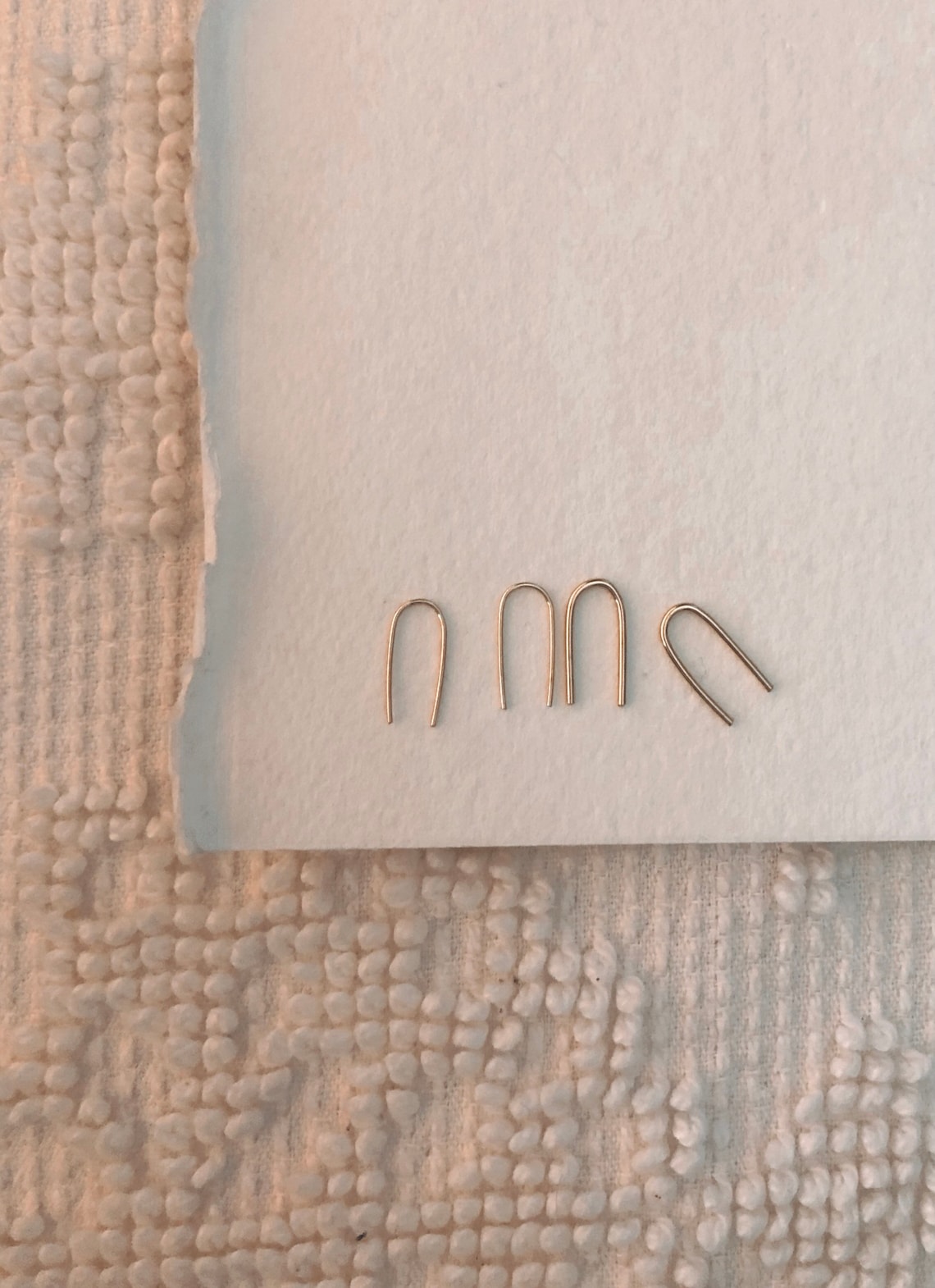 HARLEY Small Arc Threader Dainty Earrings / 18 or 22 Gauge / - Etsy