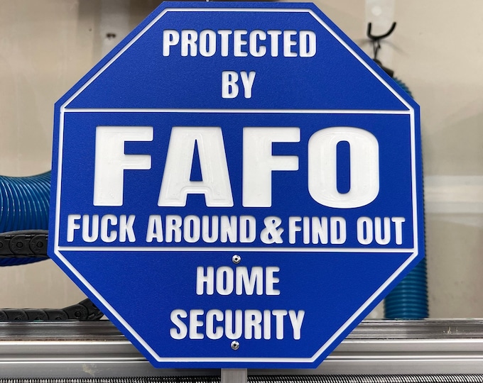 FAFO Home Security Sign - Etsy