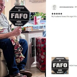 FAFO Home Security Sign - Etsy