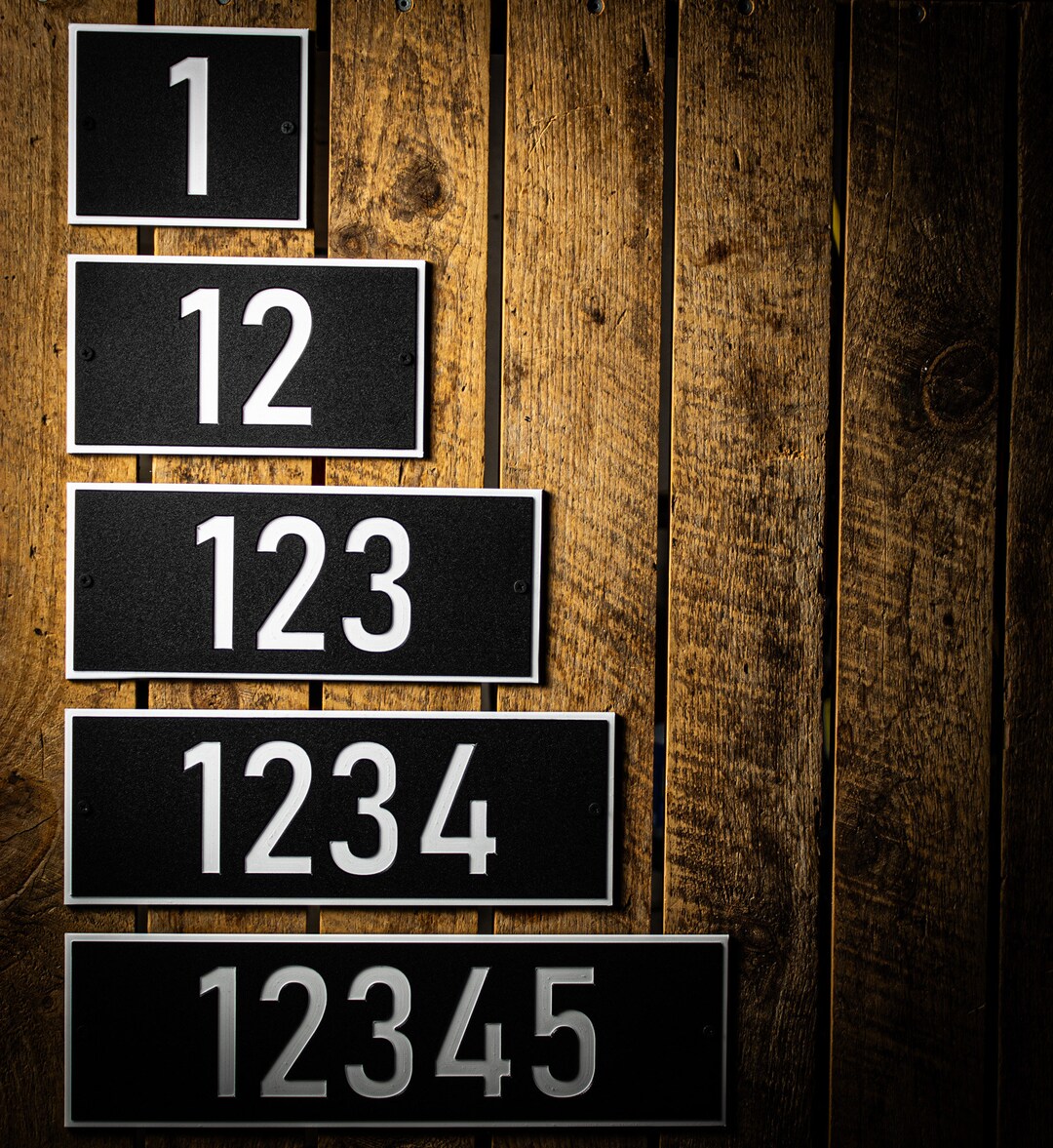 Horizontal House Numbers Address Sign - Etsy