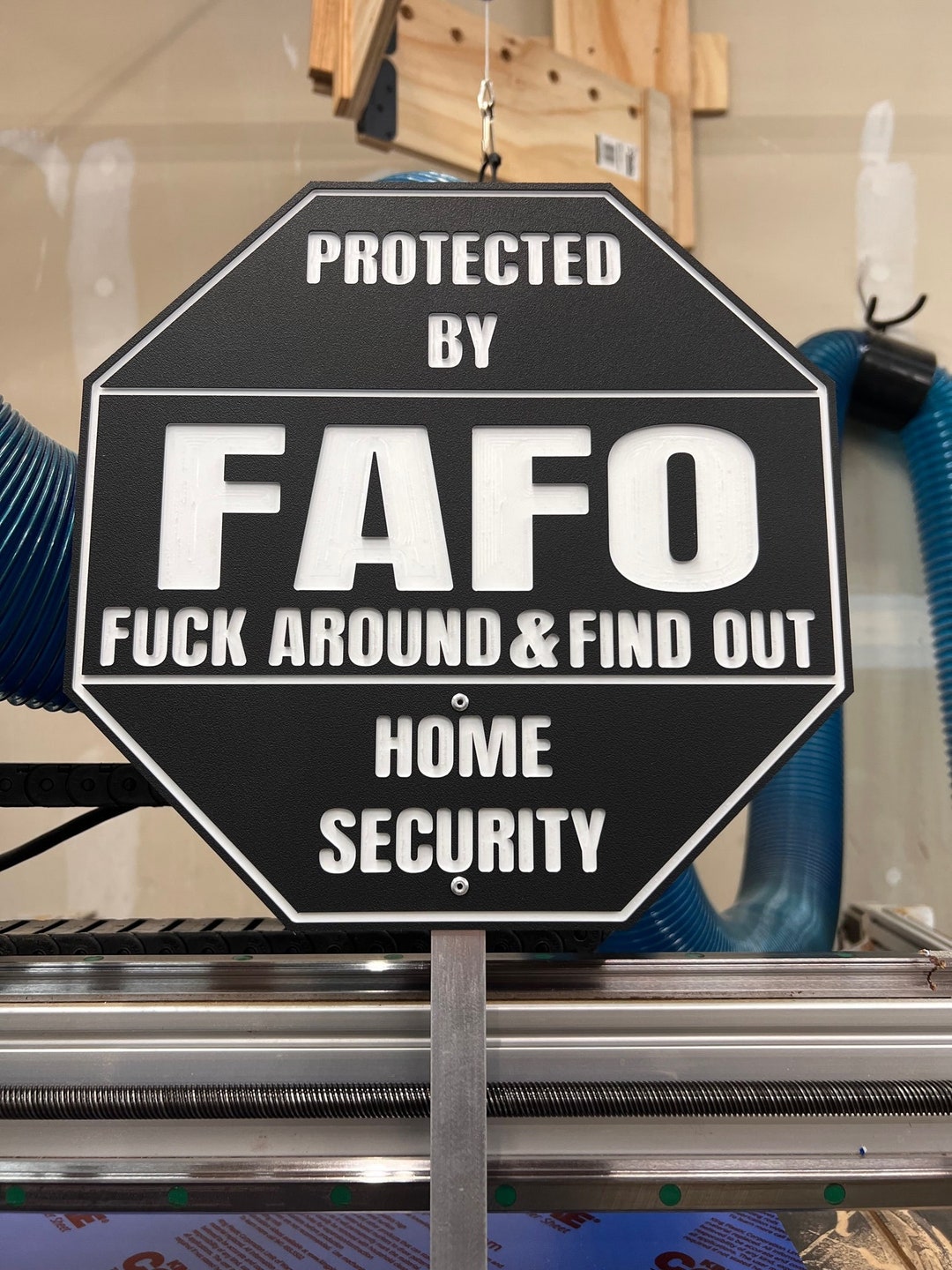 Black FAFO Home Security Sign - Etsy