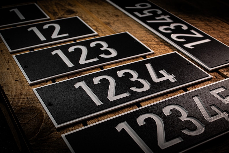 Horizontal House Numbers Address Sign - Etsy