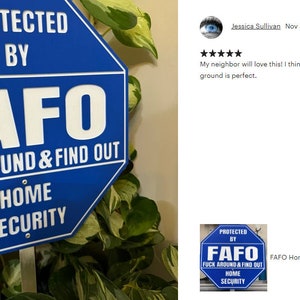 FAFO Home Security Sign - Etsy