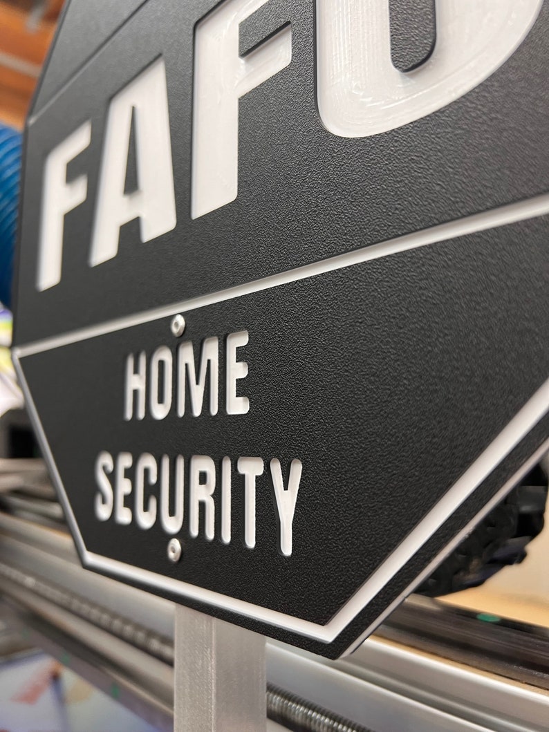 HOA Friendly Black FAFO Home Security Sign - Etsy
