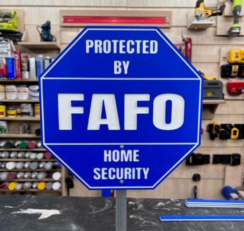 HOA Friendly FAFO Home Security Sign - Etsy