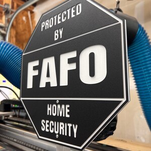 HOA Friendly Black FAFO Home Security Sign - Etsy